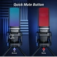TONOR USB Gaming Condenser Mic, RGB Lights, Zero Latency, Noise ...