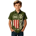 Boys Tshirts Independence Day Crew Neck Cartoon Print Short Sleeve T ...
