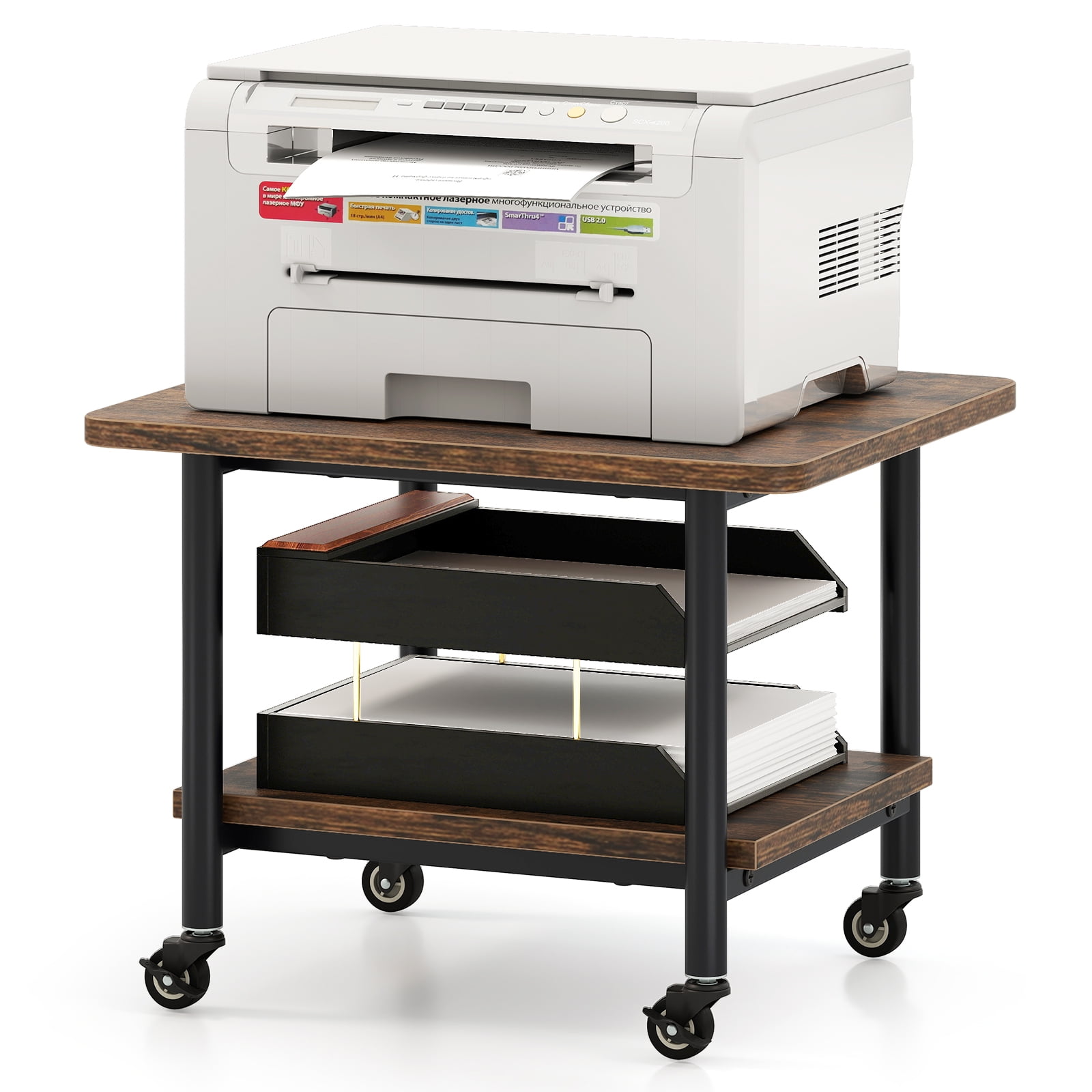 Click here for Patiojoy 2-Tier Rolling Under Desk Printer Cart Wi... prices