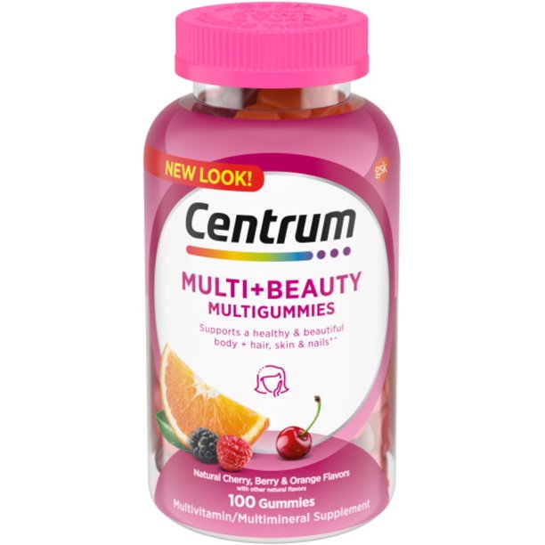 2 Pack - Centrum MultiGummies + Beauty Gummy Multivitamin For Women ...
