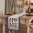 4th of July Table Runner 13x36 Inch Home Sweet Home Blue Stars Floral ...