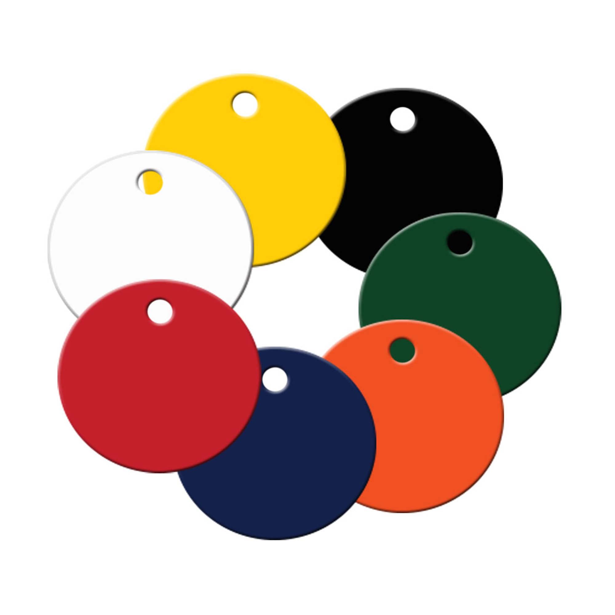 2 inch Blank Circle Plastic Tags - Engravable Pack/25 - Walmart.com