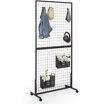 Bonnlo 6'x2' Standing Wire Grid Panel Tower with T-Base, Wall Display ...