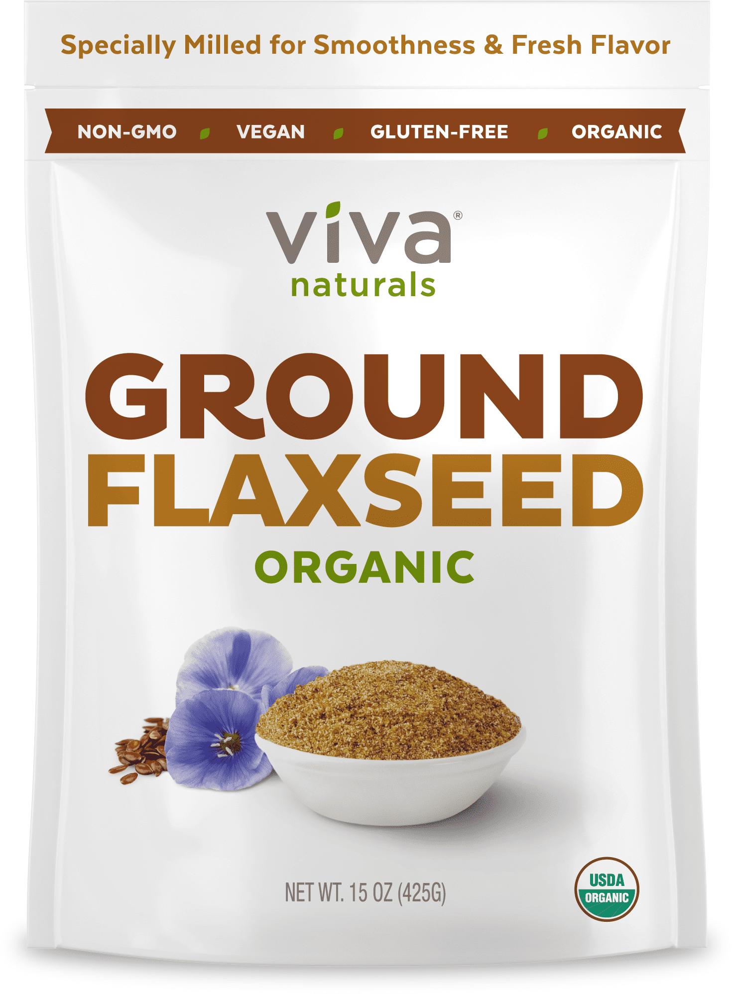 Viva Naturals Organic Flax Seed, 15 oz - Walmart.com