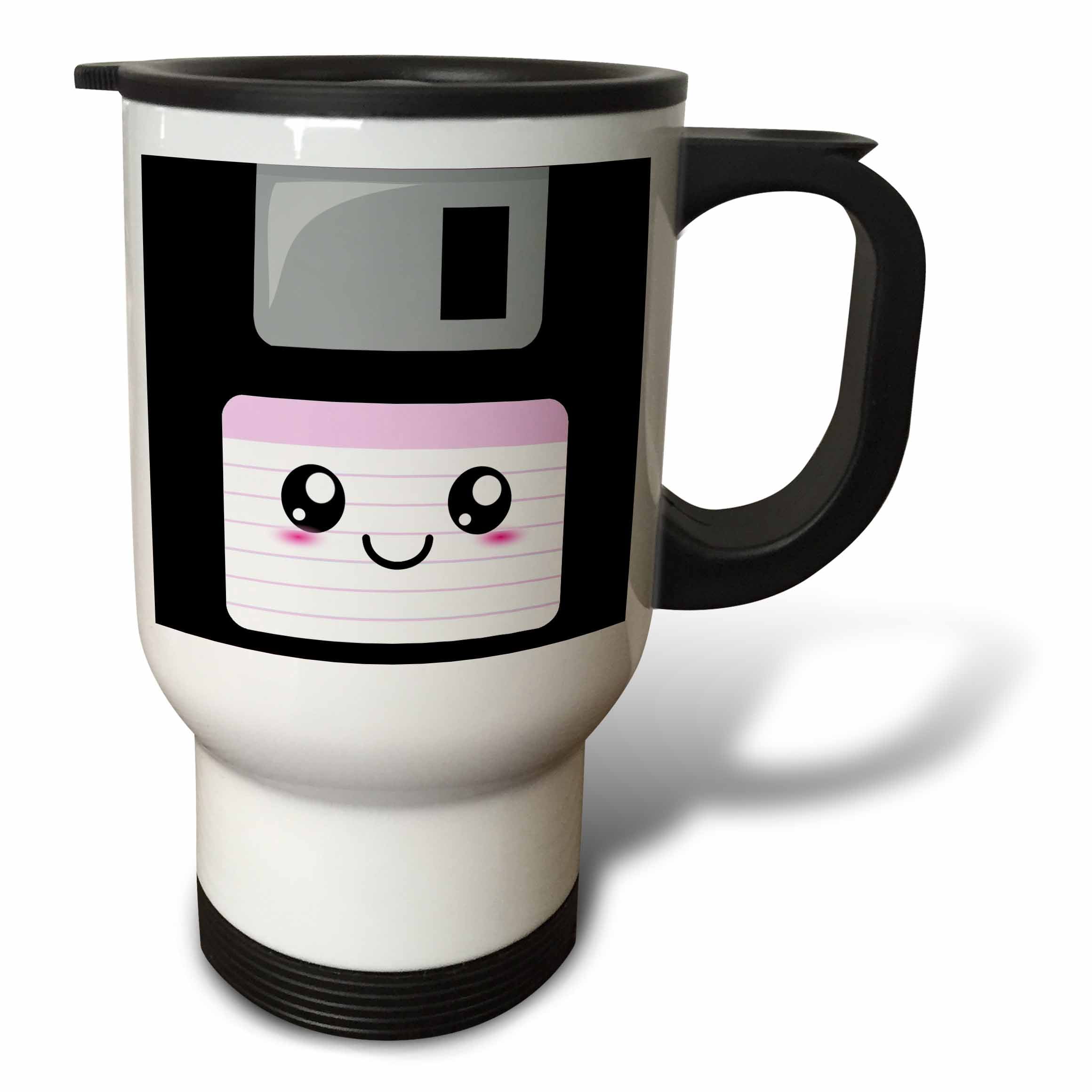 Kawaii Cute Happy Floppy Disk - Retro computer Nerd - Japanese Anime ...