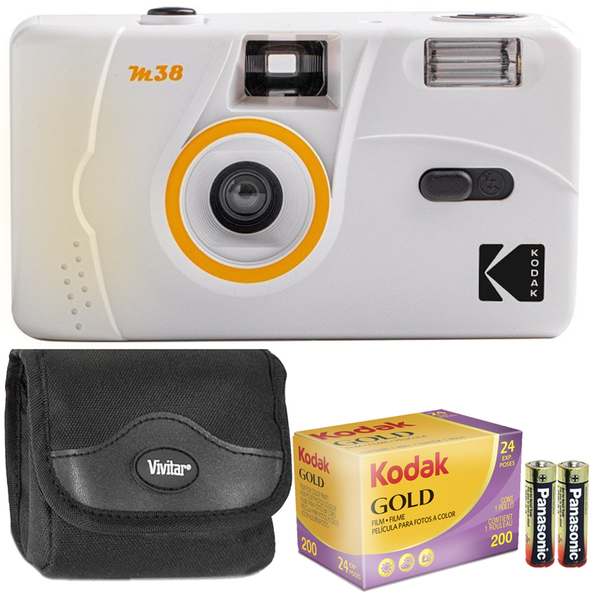 Kodak M38 35mm Film Camera (Clouds White) with GOLD 200 Color Negative ...