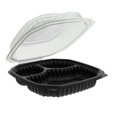 Anchor Packaging Black Hinged Take Out Crisp Container, 9" x 9", 32 oz | 100/Case - Walmart.com