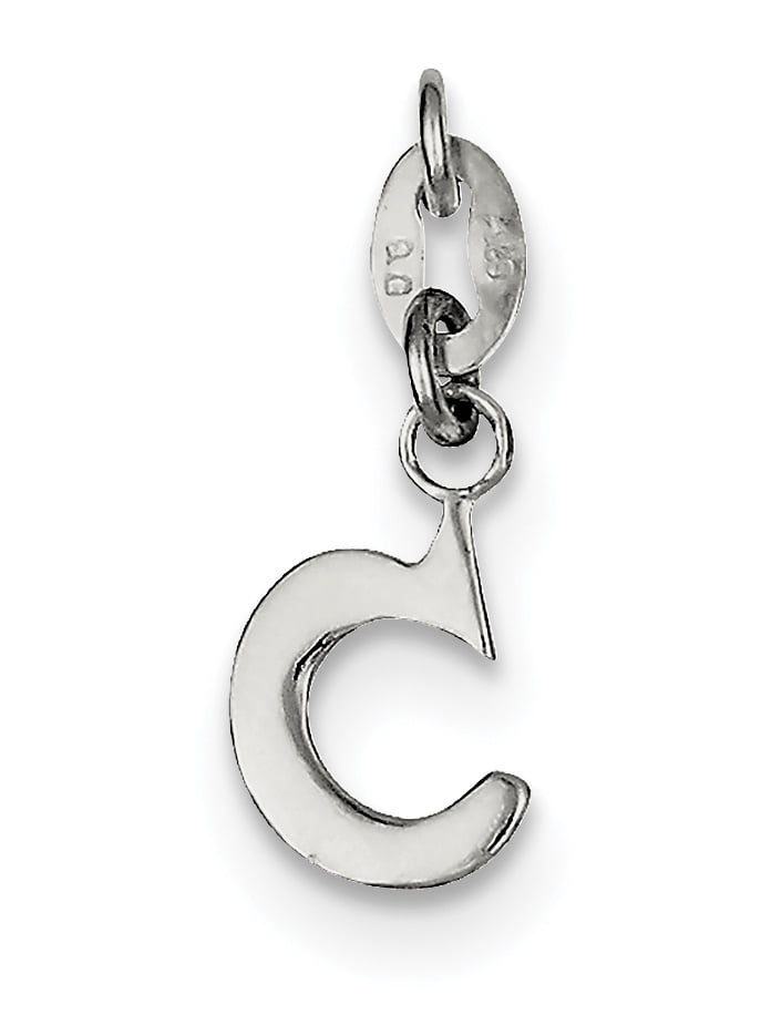 Sterling Silver Letter C Initial Charm (16 X 7) Made In India qc6513c ...