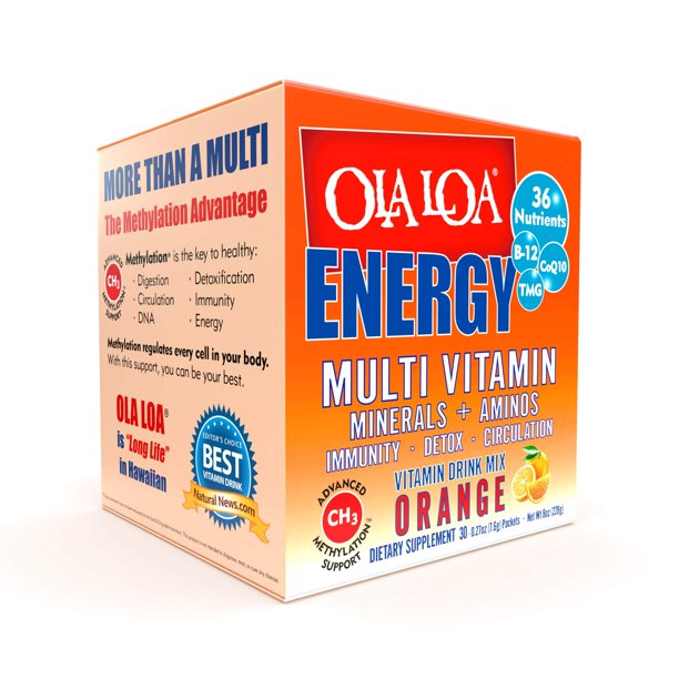 Energy Drink Mix Ola Loa Energy Multivitamínico de naranja, 30 x 8.25 oz | Bodega Aurrera en línea