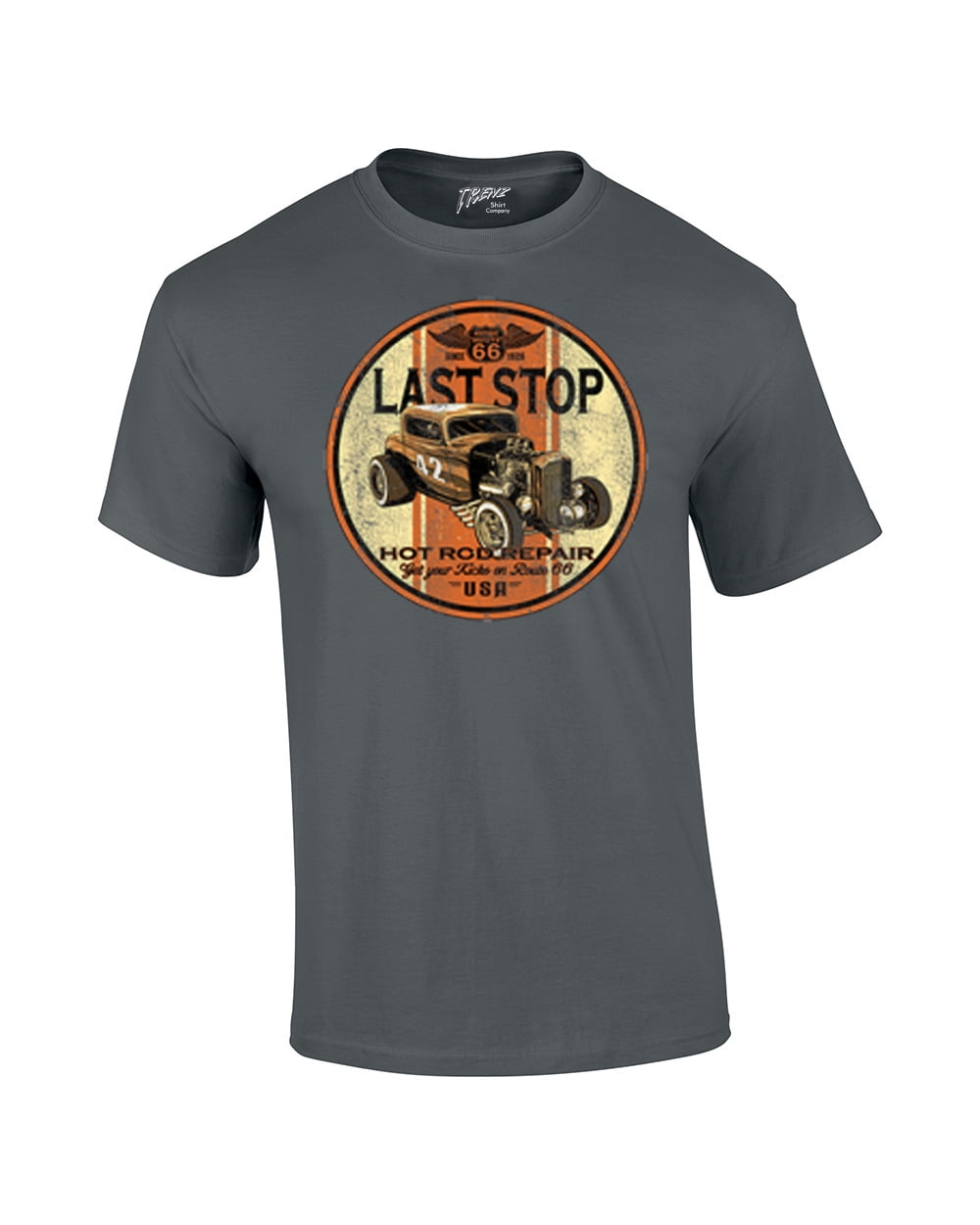 Motorized T-Shirt Last Stop Hot Rod Historic Route 66 - Walmart.com