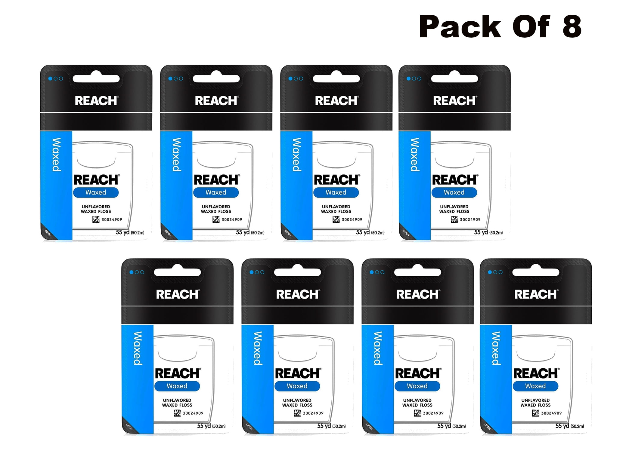 REACH Unflavored Waxed Dental Floss, 55 yds (Pack Of 8) - Walmart.com