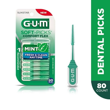 GUM Soft-Picks Advanced Mint 180 Count, Dental Teeth Interdental Tight ...