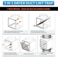 TUOOWO Ultimate 3 IN 1 Dryer Duct Lint Trap - Indoor Dryer Vent Kit ...