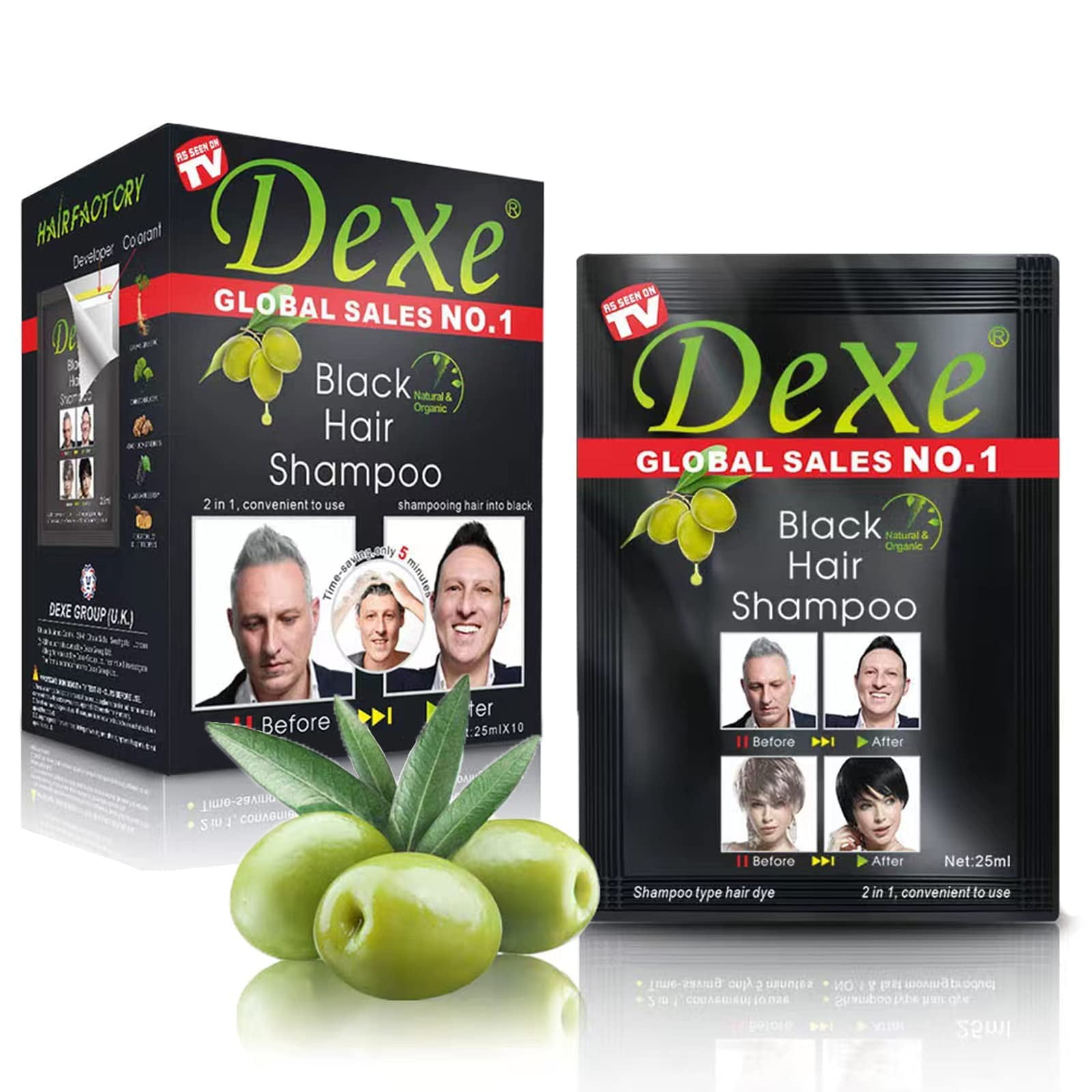 Click here for Ecofan 10 Pcs Dexe Black Hair Shampoo Instant Hair... prices