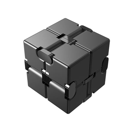(Black)Decompression Cube Toy Infinity Cube, Finger Toy Stress and ...