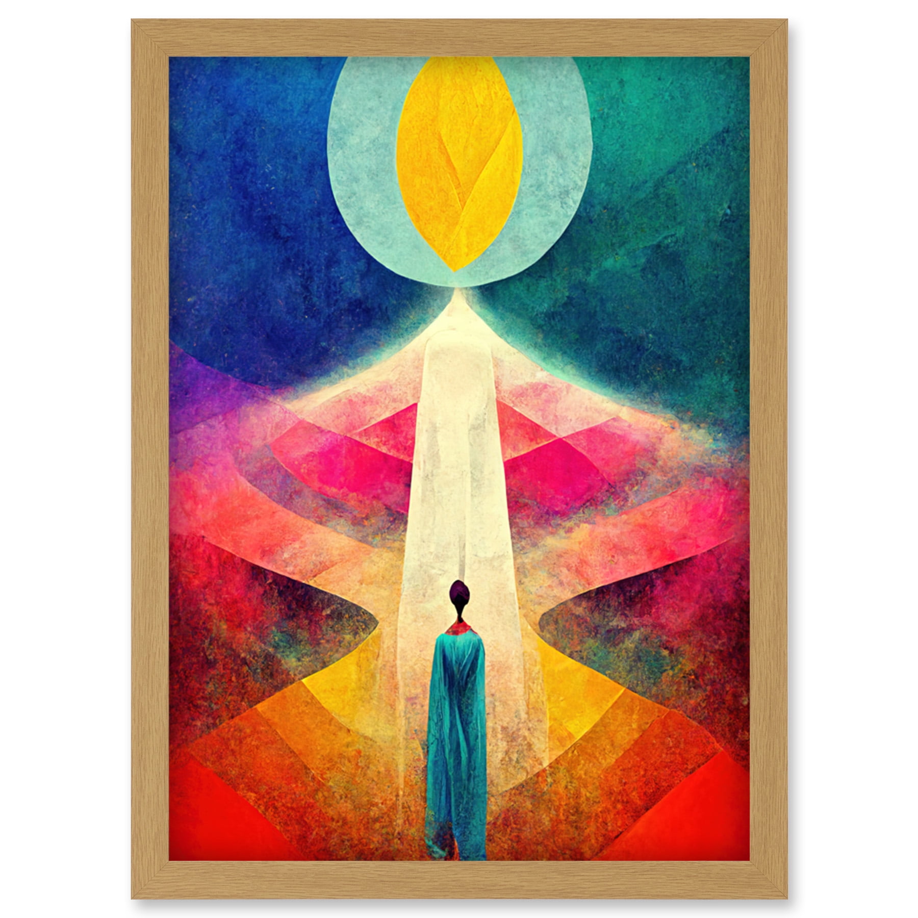 Into The Light Abstract Spiritual Painting Artwork Framed Wall Art ...