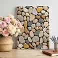 Brown Cobblestone Style Canvas Wall Art for Living Room, Modern ...
