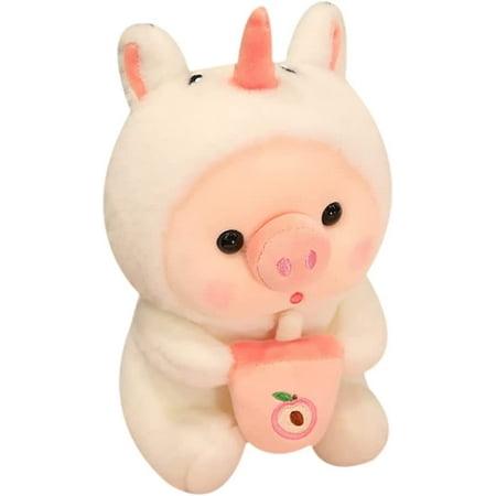 Xizioo Plush Boba Pig Stuffed Animal Toy - 15.7 Inch Plushie Pig with ...