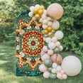 Boho Flower Arch Backdrop Cover 6FT, Yellow Green Bohemian Colorful ...