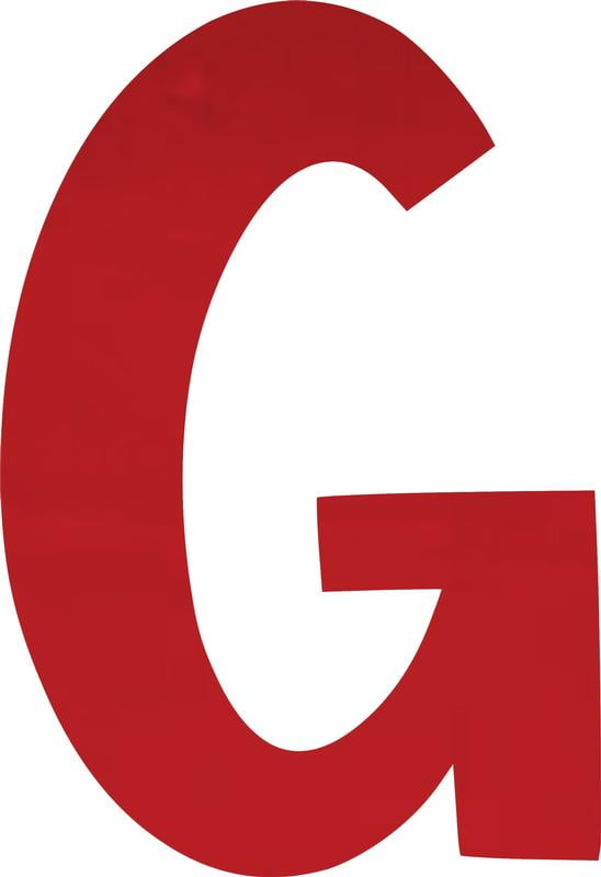 Acrylic Letter G Icebold, 3'' Tall Transparent Red Wedding Acrylic ...