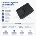 Car Sun Visor Organizer, Premium PU Leather Multi-Purpose Storage ...