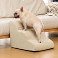 4-Step Pet Stairs and Ramp for Small Dogs and Cats, Indoor Non-Slip Dog ...