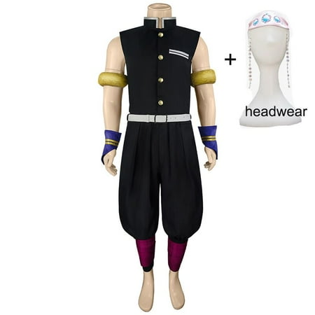 Anime Demon Slayer Tengen Makio Cosplay Costume Kimono Kimetsu No Yaiba ...