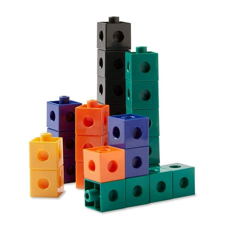 Set of 100 Interlocking Pop Cubes, Plastic Cubes for Early Math ...