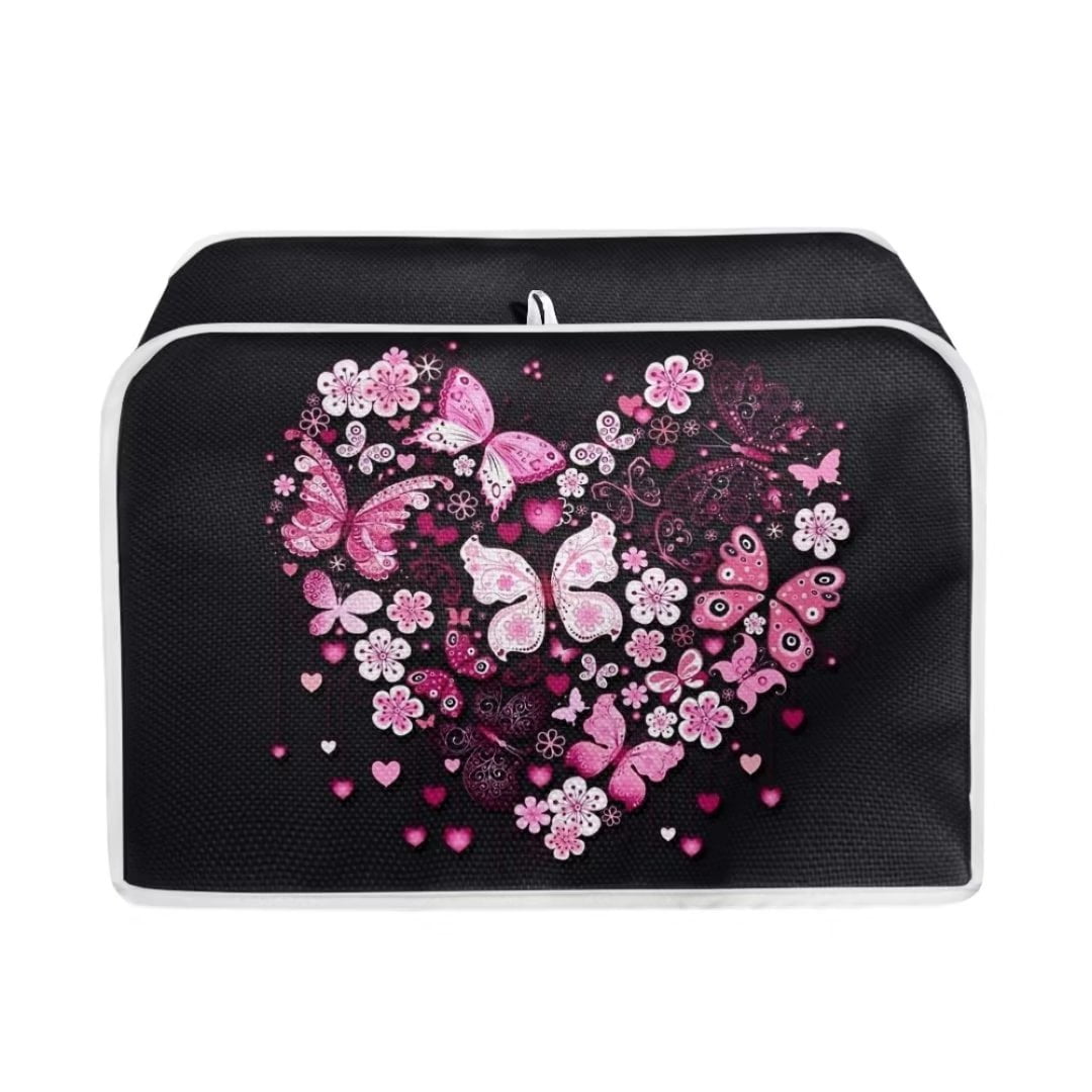 Renewold Pink Butterfly Flower Toaster Covers 2 Slice Wide Slot Bread ...