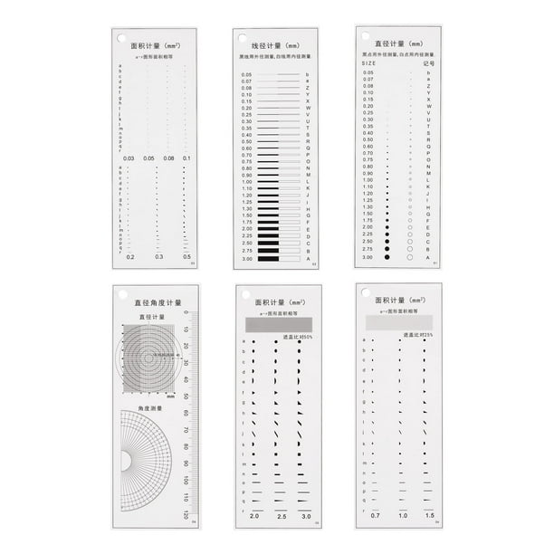 Uxcell High Precision SEC Size Estimation Chart 120m for Diameter Area ...