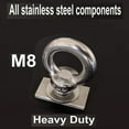 Pmsanzay 2 Pack M8 Heavy-Duty Full Stainless Steel Eye Bolt Eyelet ...