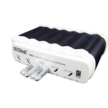 CipherShield Type-C 256-bit AES USB-Powered USB 3.1 Gen 2/eSATA SSD ...
