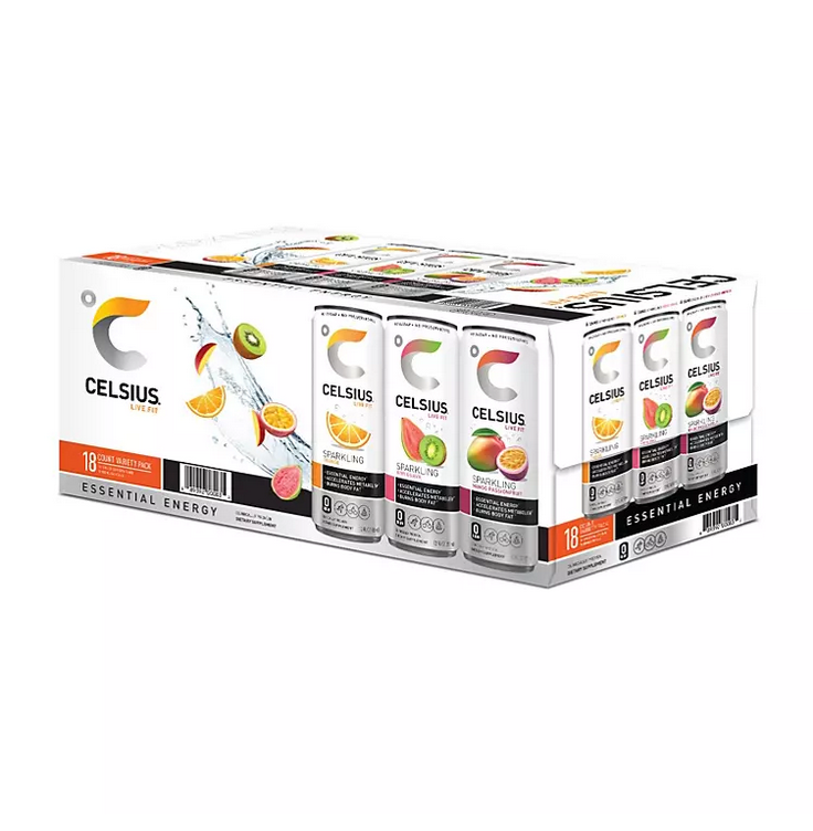 Celsius Essential Energy Sparkling Variety Pack (12 fl. oz., 18 pk ...