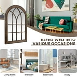 Costway Vintage Cathedral LARGE Hanging Mirror Metal Frame for Wall ...