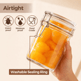 78oz*3 Square Glass Food Storage Jars, Pantry Organization for Bulk ...