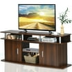 TV Stand for 85 inches Flat Screen, Wood Media Console Storage Cabinet ...