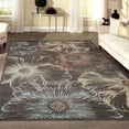 Ghiacco Modern Transitional Floral Area Rug or Runner Rug or Round Rug ...