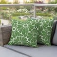 Waterproof Throw Pillow Covers 18x18 Set of 2, Spring Green Flower Leaf ...