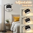 Arc Floor Lamp with Adjustable Lampshade Basketball Court Black White ...