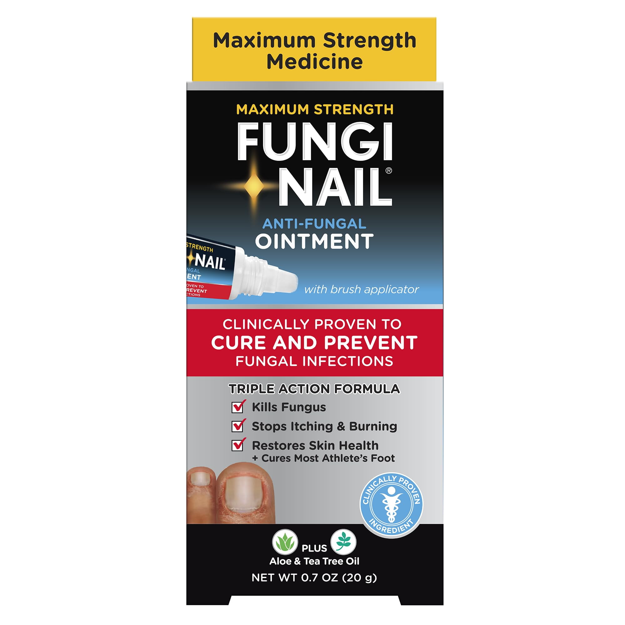 Pomada antifúngica Fungi-Nail mata hongos, 20 ml con tolnaftato ...