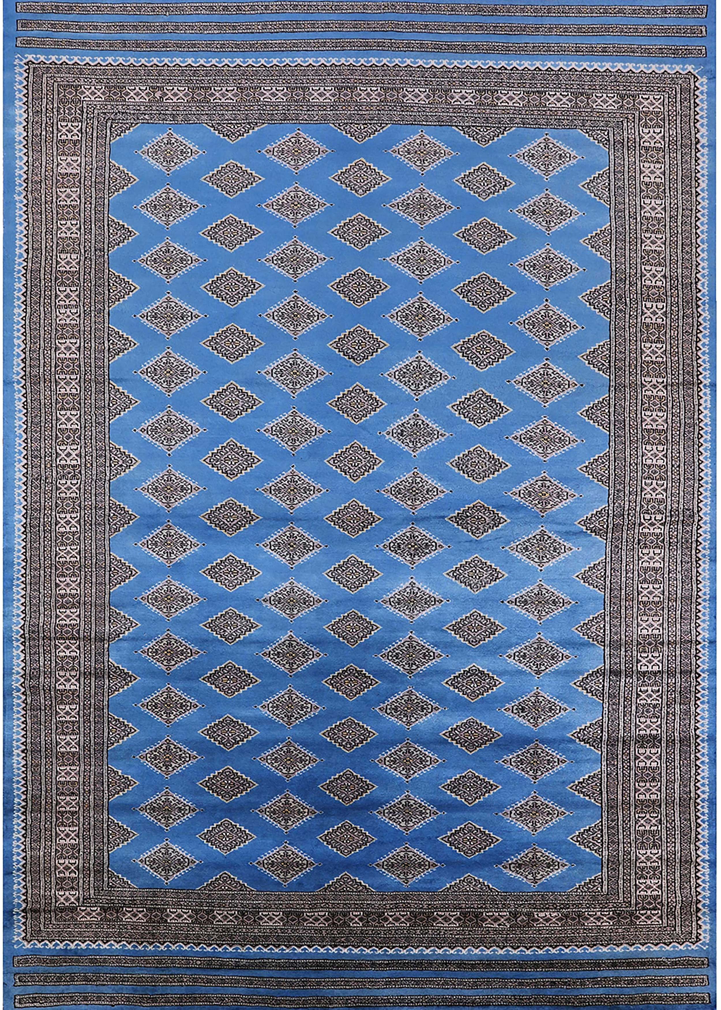 Ahgly Company Indoor Rectangle Mid-Century Modern Blue Oriental Area Rugs, 6' x 9' - Walmart.com