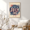 Affixzi 4th of July 2026 Poster, Patriotic Wall Decor, Red White Blue ...