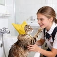 Cat Bath Hat with Ear Covers Adjustable Waterproof Cap for Bathing ...