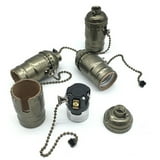 TEAMWILL Pull Chain Light Bulb Socket Replacement, E26 E27 Base, 250W ...