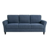 Lifestyle Solutions Alexa Sofa with Rolled Arms, Blue Fabric - Walmart.com