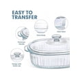 4-Piece Glass Casserole Bakeware Set with Lids, Includes 1.9-Quart and ...