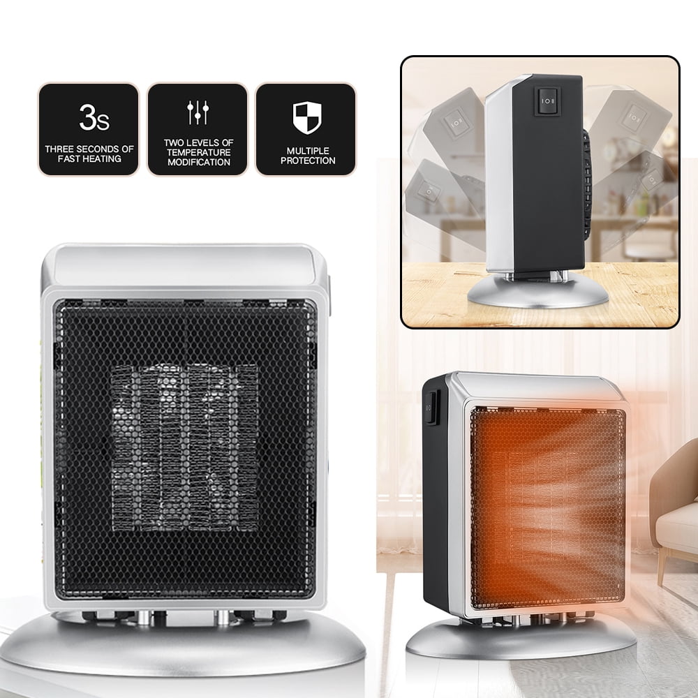 Portable Ceramic Space Heater,Oscillating Electric Room Heater with Tip ...