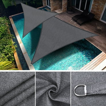Sun Shade Sail Triangle Waterproof 6.5/10/12/16FT Outdoor Garden Patio ...