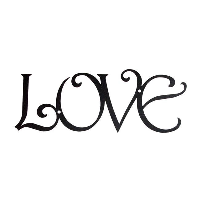 Village Wrought Iron WA-LOVE Living Room Decorative Love Wall Art ...