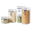 Oggi Kitchen Storage Acrylic Canister Set with Spoons (4 Pieces ...